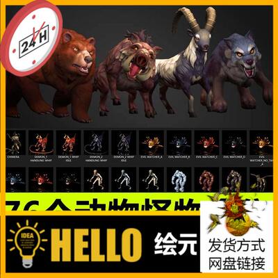 CC4 3素材 iClone8 7 强劲动物克鲁克巨龙 会员C13