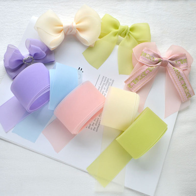 素色纱带果冻纱丝带彩带