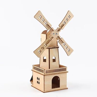 Diy Solar Dutch Windmill Handmade Physical Assembly Toy Scie