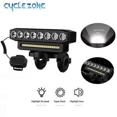 8 LED Bike Front Light Cycling Bike Headlight with 120dB Hor