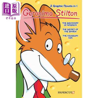 进口原版 *老鼠记者漫画版1(3故事合1) Geronimo Stilton 3-In-1 #1 英文原版 儿童推理探险小说故事 章节桥梁书 进   Papercutz
