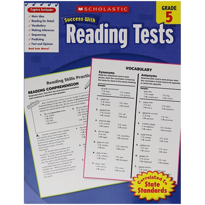 进口原版 小学五年级学乐英语阅读测试 英文原版英语教材 Scholastic SＵＣcess With Reading Tests 5 学乐成功系列 小学生家庭
