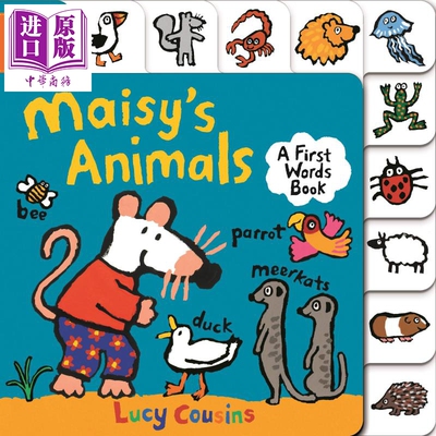进口原版 *Maisy's Animals: A First Words Book US小鼠波波异形书：动物单词书美版 低幼亲子启蒙绘本 纸板书 英   Candlewick P