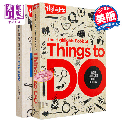 进口原版 *The Highlights Book 亮点活动手册2册套装 大发现Things to Do 为什么How 英文原版进口图书 儿童STEM学   Highlights