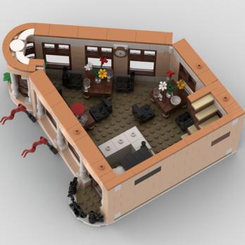 小颗粒积木电子版搭建步骤图纸10297附加楼层餐厅MOC-173690