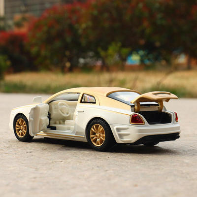 新款 嘉业1:劳斯合金汽车模型声光玩具轿车金属车开门32433盒装