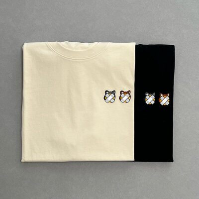 Double fox round neck T-shirt 双头小狐狸 短袖t恤 男女同款