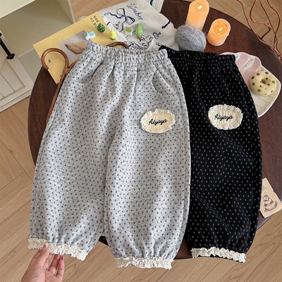 碎花百搭灯笼裤春秋宽松洋气女童