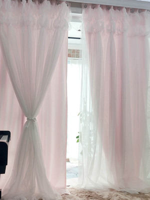 少女挂钩式北欧风梦幻流行窗帘