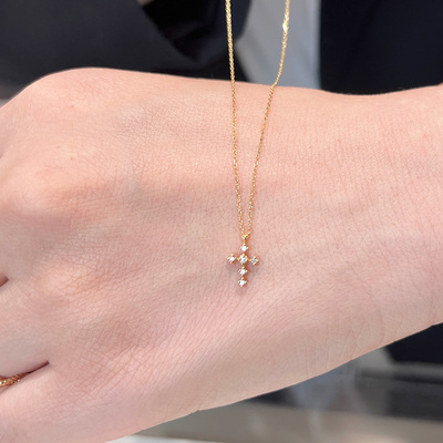 Marisol十字架项链18K金轻奢小众