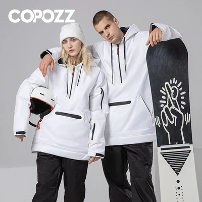 COPOZZ滑雪服男女韩国情侣单双板套头上衣防水防风保暖雪服套装备