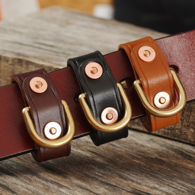 手作复古老式皮带圈DIY牛皮