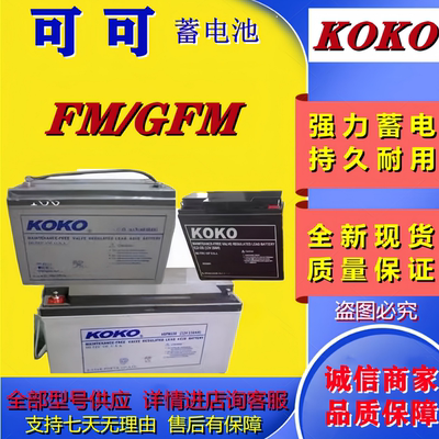 KOKO可可蓄电池6FM/6GFM12V7A20A24A38A40A65A100A120A直流屏UPS