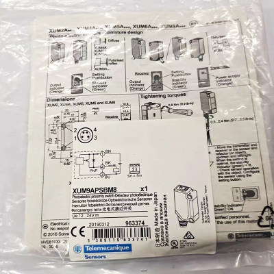 全新施耐德光电开关传感器XUM9APSBM8/XUM5APSBM8/XUM9ANSBL2