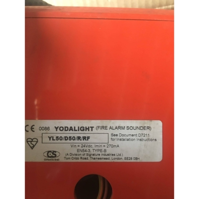 CLIFFORD SNELL YODALIGHT  YL50/D50/R/RF FIRE ALARM SOUNDER