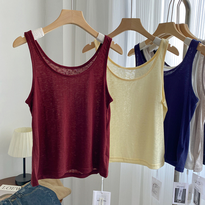 圆领背心女宽松内搭U领打底吊带