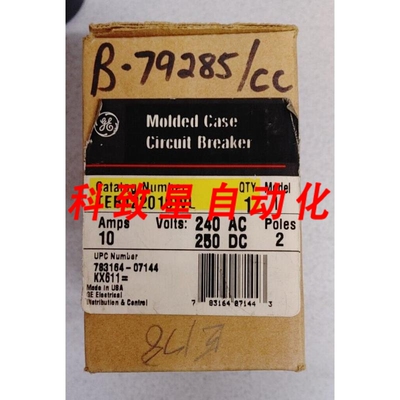 工业配件GE TEB122010WL断路器10A 240VAC2极