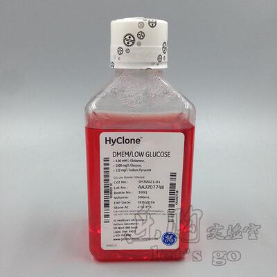 Hyclone DMEM低糖 含L-谷氨酰胺和丙酮酸钠 SH30021.01 500ML