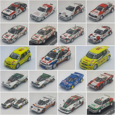 1/64左右二手CMS赛车WRC拉力丰田铃木蓝旗亚模型车可能缺件起疹