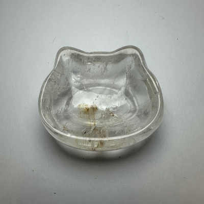 天然水晶小碗 kitty碗 消磁碗 白水晶碗 57x50x23mm 95g