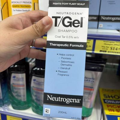 新西兰直邮露得清tgel洗发水焦煤油洗发水疗效型头皮屑200ml