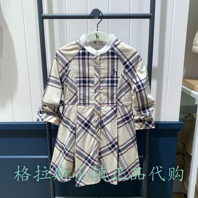 hazzys哈吉斯冬款女童格子连衣裙
