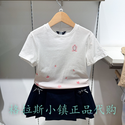 Polowalk童装夏女童圆领短袖T恤