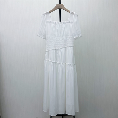 KA●2026夏季新品 法式方领连衣裙女气质显瘦小清新a字茶歇裙9062