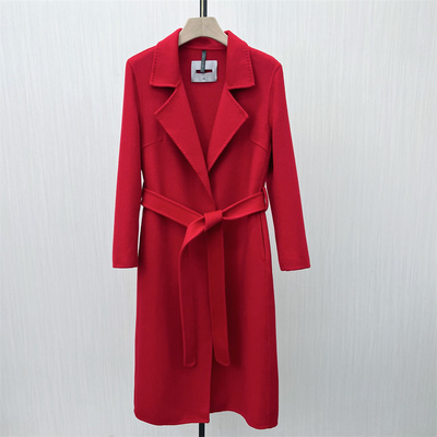 迪●2025冬季新品 双面呢羊毛大衣女气质长款宽松呢子外套3268