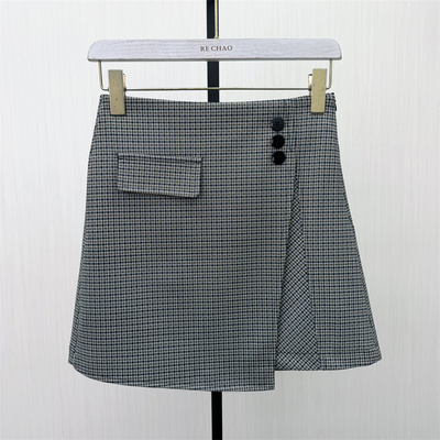良月●2026春季新 格纹半身裙女时尚气质高腰显瘦包臀a字短裙5063