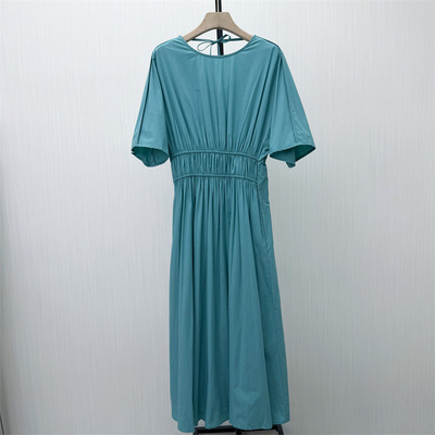 S●2026夏季新品 法式短袖连衣裙女气质简约显瘦小清新长裙855