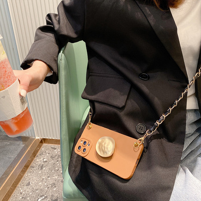 元宝支架链条斜背iPhone手机壳
