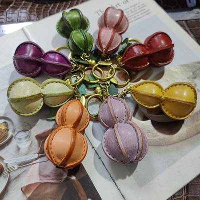 透彻2手工葫芦头层皮革钥匙扣高级喜气包包挂件礼物送女生