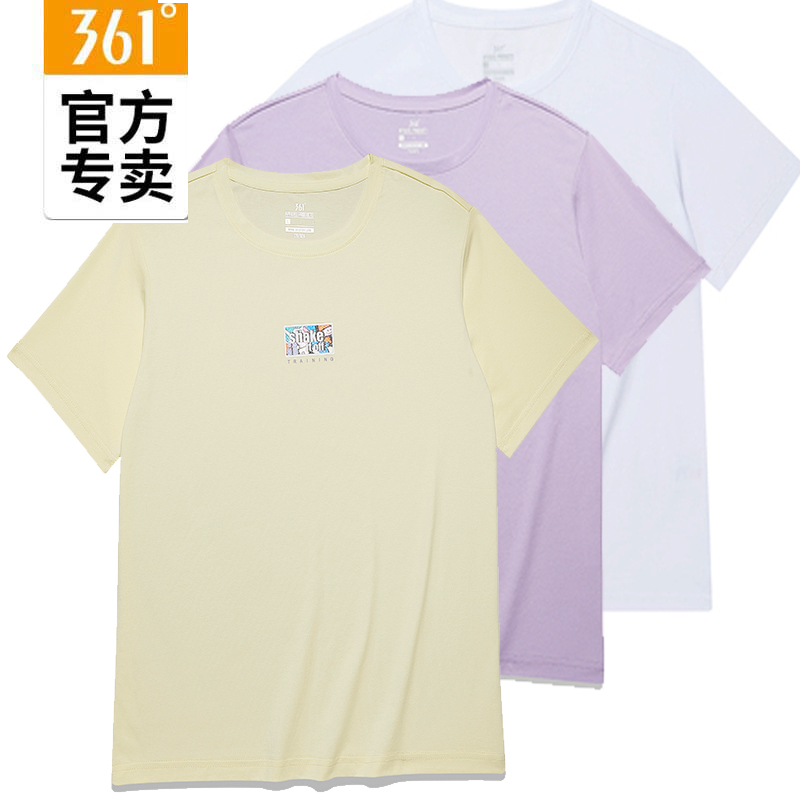 361度T恤女装短袖新品2022夏季跑步宽松女子圆领运动衫5622Z4127_虎窝淘