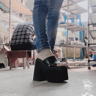 antaina高跟鞋拖鞋松糕厚底