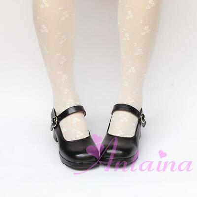 lolita经典简约可爱按扣小皮鞋
