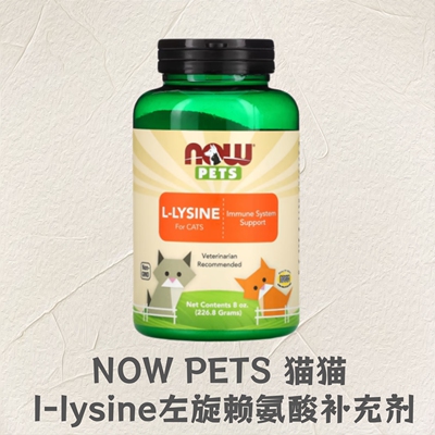 猫猫L-赖氨酸补充剂NOW诺奥