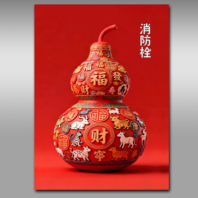 消防栓贴纸消火栓使用方法标识贴画遮挡装饰消防箱电箱贴墙贴Y309