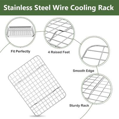 Baking Sheet Pan Wire Rack Set Cookie Sheets Cooling Racks