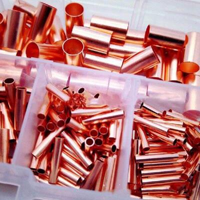 250Pcs GT Copper Connecting Pipe Wire Joint Small Copper
