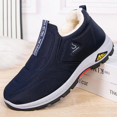 正品老爸北京布鞋男秋款冬爸棉鞋子加厚男式冬季男士中老老人年老