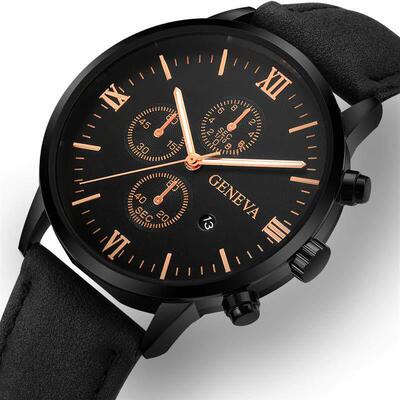 Men Casual Sport Watches Leather Band Quartz Watch fashion