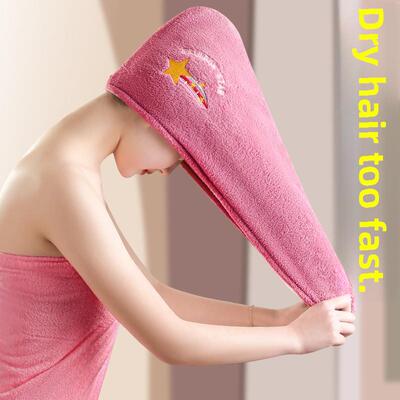 Hair Towel Shower Dry Hair Cap Bathroom Bath Hat Turban Head