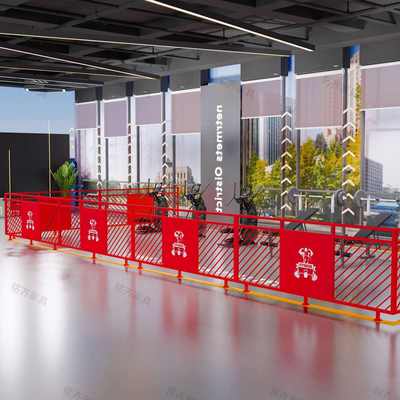 健身房私教区护栏矮隔断工业风餐厅酒吧铁艺围栏饭店铁艺装饰屏风