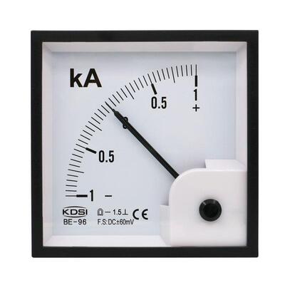 KDSI指针式单相电流表BE-96DC+-60mV+-1kA方形直流正负电流表