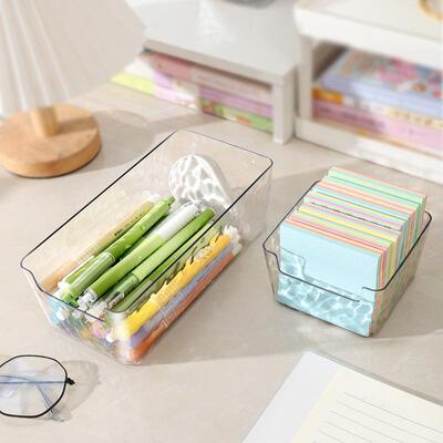 Luxury glacier pattern acrylic transparent desktop organizer