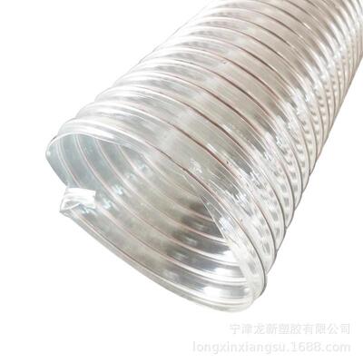 PU FLEXIBLE DUCTING HOSE环卫清扫车吸尘管 加厚1.5mm钢丝耐磨管