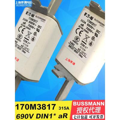 BUSSMANN快速熔断器170M3808-3809-3810-3811-3812-3813 63A 100A