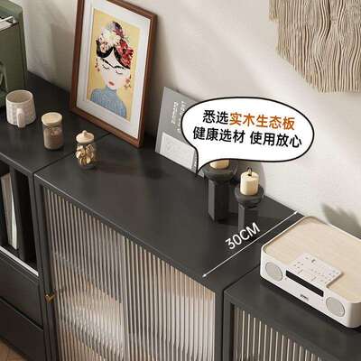法式复古书柜实木矮物柜客厅SJ0264收纳落储柜物柜一体地置展示柜