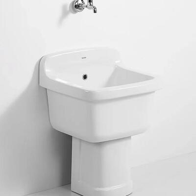 拖把池SKW322B/SKW322FB陶瓷立柱盆阳台专用墩布池家用工